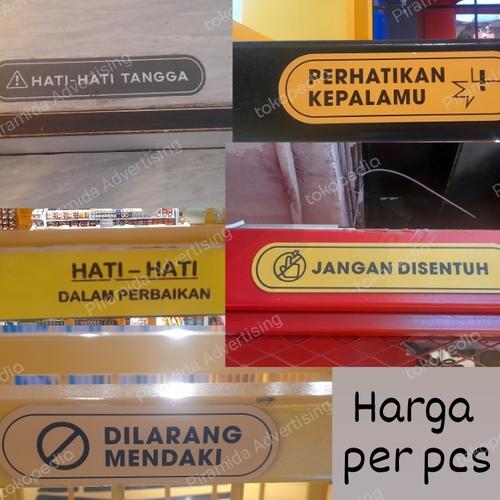 Jual hati hati awas tangga ketinggian kepala bentur jatuh safety ...