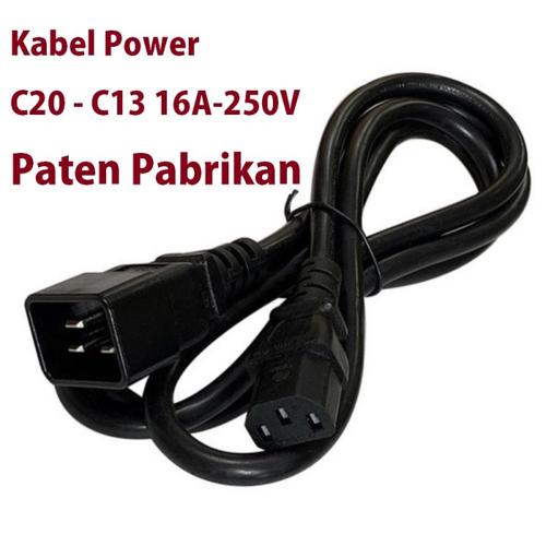 Jual Kabel Power Cord UPS APC C20 to C13 C20 16A 250v 50CM 70CM 1.8M 2M ...