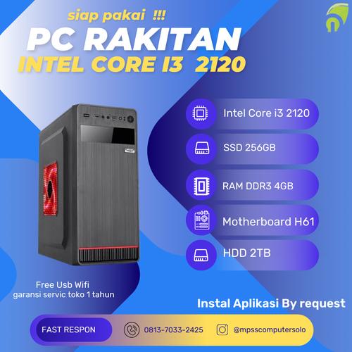 Jual PC RAKITAN I3 2120 RAM 4GB SSD 256GB HDD 2TB CASING SIM V - Kab ...