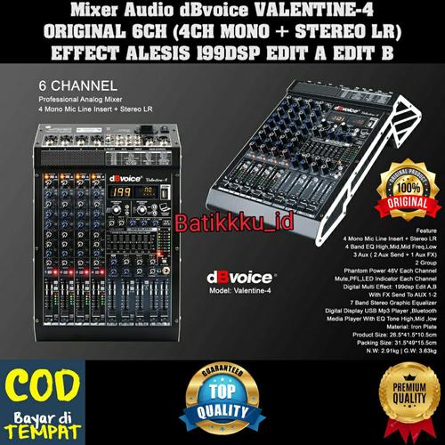 Jual Mixer Audio dBvoice Valentine 4 Valentine4 ORIGINAL NEW 6CH DB ...