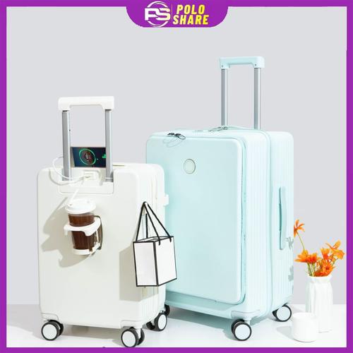 Jual Koper Laptop 20/24 inch Open Side Desain Stand Cup Charger - Pink ...