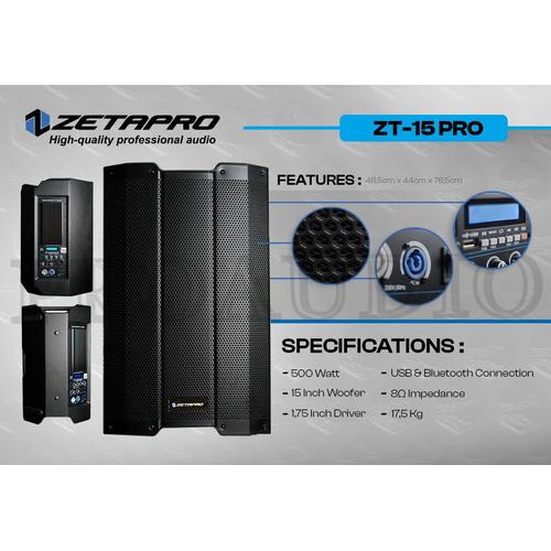 Jual Speaker Aktif Zetapro 15 Inch ZT 15 PRO / ZT15PRO 500 Watt ...