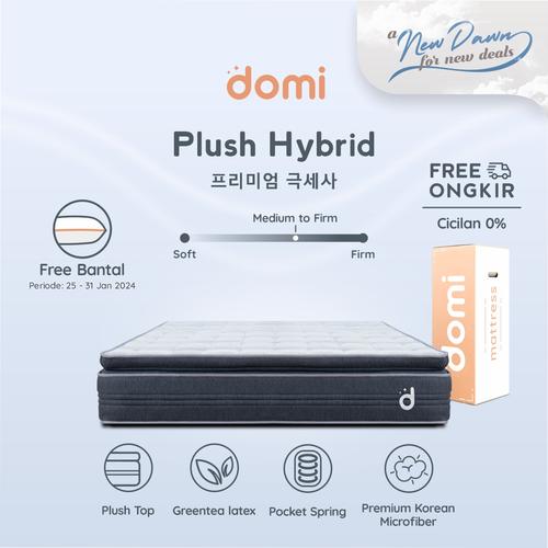 Promo Domi Plush Hybrid Mattress 28cm / Kasur Pocket Premium Greentea Latex - 140x200 Cicil 0% ...