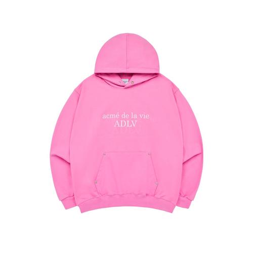 Promo [ADLV] Acmedelavie Basic Logo Rivet Point Hoodie Pink - Size 2 ...