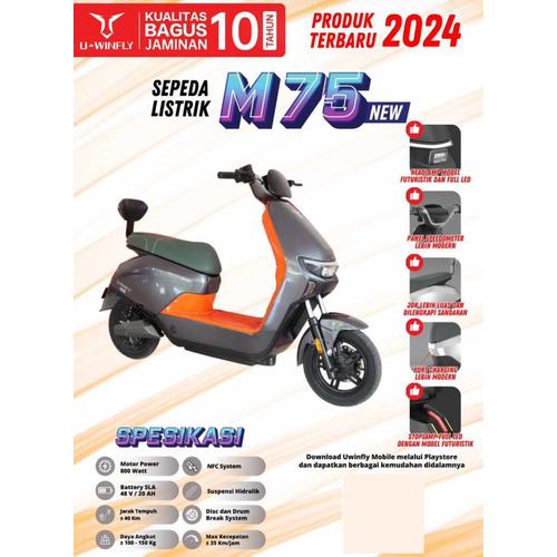 Jual Sepeda Listrik UWINFLY M75 Moped Electric M-75 u-winfly u winfly ...