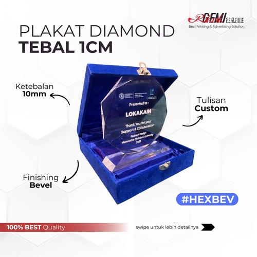 Jual Plakat Akrilik Kristal/Bevel Tebal 1cm, Plakat Kenang - Kenangan ...
