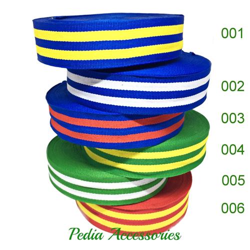 Jual Pita Tali Medali 3cm 5strip per roll - biru putih 02 - Jakarta ...