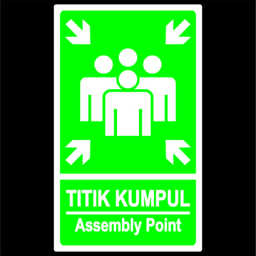 Jual rambu titik kumpul assembly point - Biru - Jakarta Barat ...