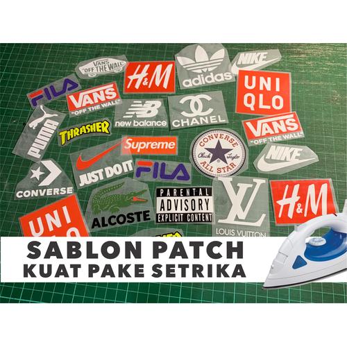 Jual LABEL Brand Sablon Setrika DTF / TAG IRON PATCH STIKER Branded ...