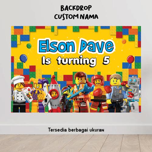 Jual BACKDROP LEGO DEKORASI ULANGTAHUN BANNER SPANDUK HIASAN HAPPY ...