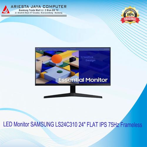 Jual Monitor Samsung LS24C310 Pengganti S24R350 24" IPS 75hz HDMI VGA ...