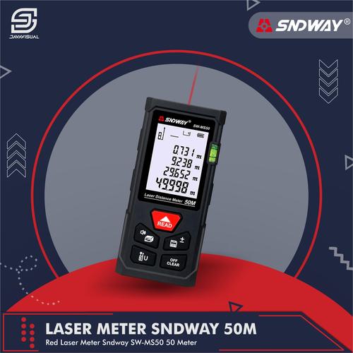 Jual Laser Meter SNDWAY 50M SW- MS50 Distance Digital Meteran Waterpass ...