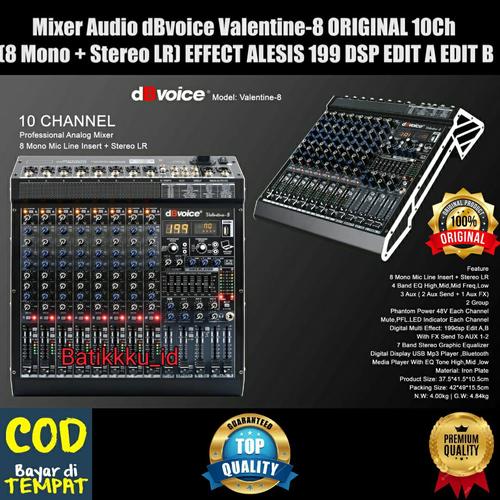 Jual Mixer dBvoice Valentine 8 Valentine8 ORIGINAL 10CH NEW DB VOICE ...