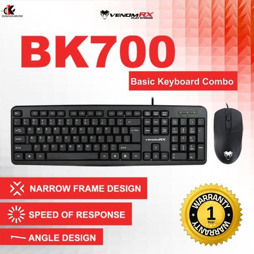 Jual KEYBOARD + MOUSE VENOMRX COMBO BASIC USB BK700 / BK777 / KIHON ...