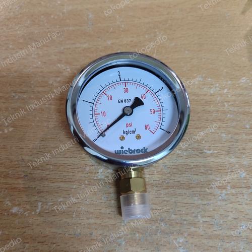 Jual Manometer Pressure Gauge Stainless Raket /21/2" inch / 60 Psi ...