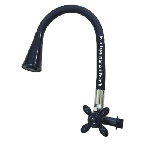 Jual KRAN ANGSA FLEXIBLE TEROMPET KARET BALING FULL HITAM STARCLASSIC ...