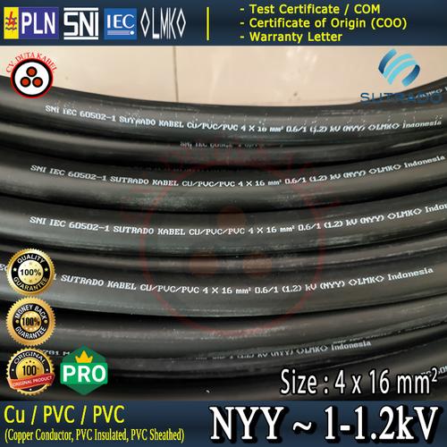 Jual Kabel NYY 4x16 mm2 SUTRADO /4 x 16 mm2/4x16mm2/4x16 mm/4x16mm ...