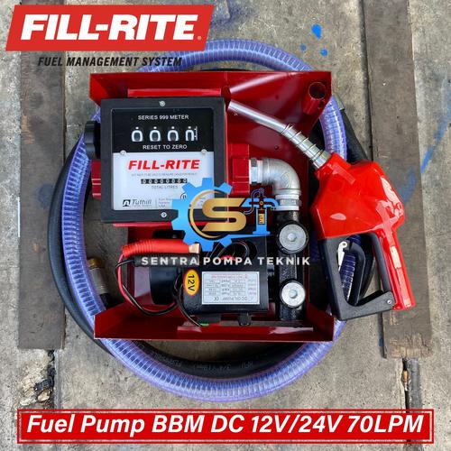 Jual Pompa solar DC 12V 70LPM Pompa transfer BBM Flow meter FILL-RITE ...