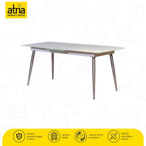 Promo Meja Makan Atria Meja Tonny Extend Super White Glass A-4169 (180 ...
