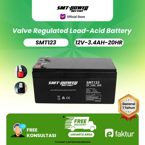 Jual SMT123 SAMOTO Battery 12V 3.4AH Baterai Aki Kering VRLA Ups SMT ...