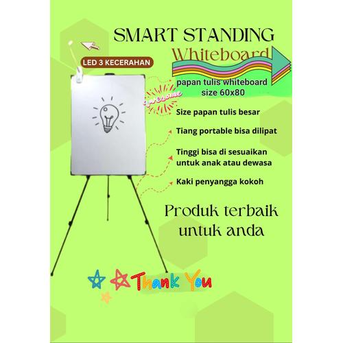 Jual DISKON SMART STANDING WHITEBOARD PAPAN TULIS BERDIRI PORTABLE LED ...