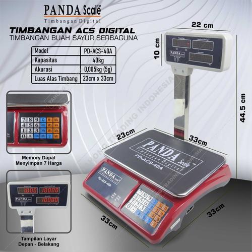 Jual Timbangan Digital PANDA SCALE 40kg 5g Timbangan Buah Sayur ...
