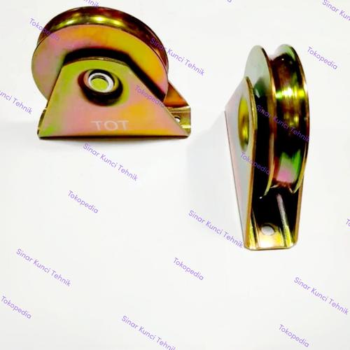 Jual Roda Rel Besi Pagar Pintu V 100mm / Roda Single Bearing V 100 mm ...