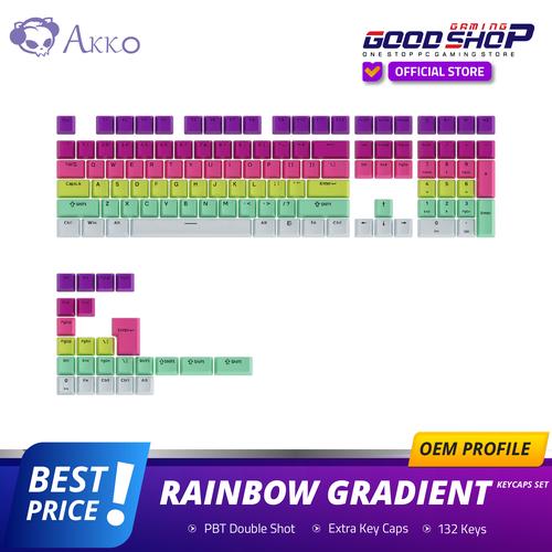 Promo Akko Rainbow 132Keys Gradient Keycap Set - Jakarta Pusat ...