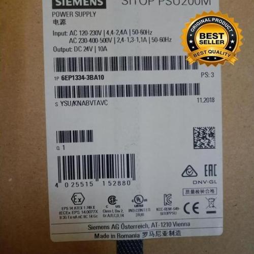Jual Siemens 6Ep1334-3Ba10 Sitop Psu200M 24Vdc 10A Original Best Seller ...
