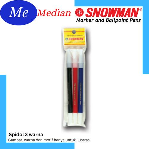 Jual Snowman spidol 3 warna marker - Kota Manado - Median Stationery ...