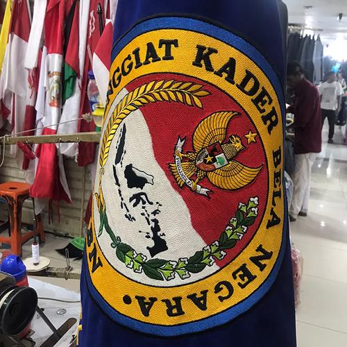 Jual Bendera Pataka Bordir Bahan Beludru/Bludru (Custom) - 1 Sisi ...