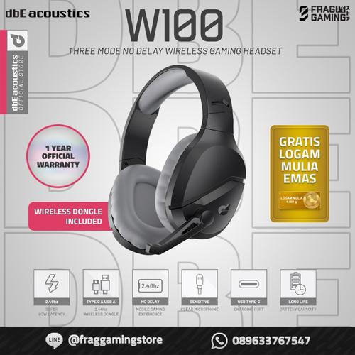 Jual DBE W100 Wireless Three Mode Gaming Headset DBEW100 Wired ...
