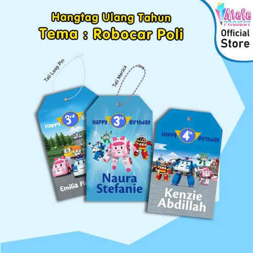 Jual Hangtag Ulang Tahun Birthday Robocar Poli - APHT Poli 01, Tali ...