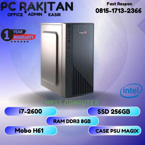 Promo PC/CPU Rakitan i7-2600 Ram 8GB SSD 256GB (Office,Kasir,dan Admin ...