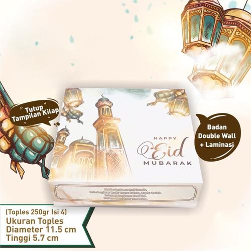 Jual kardus parcel lebaran dus 4 toples 250 gram box kuker idul fitri ...