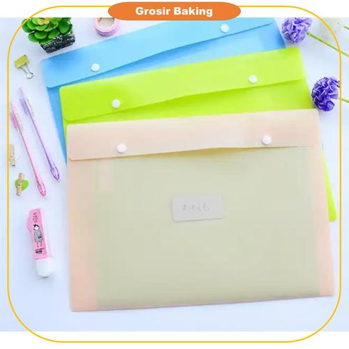 Promo Map Plastik Map Kancing Anti Air Map File Tempat Dokumen - Biru ...