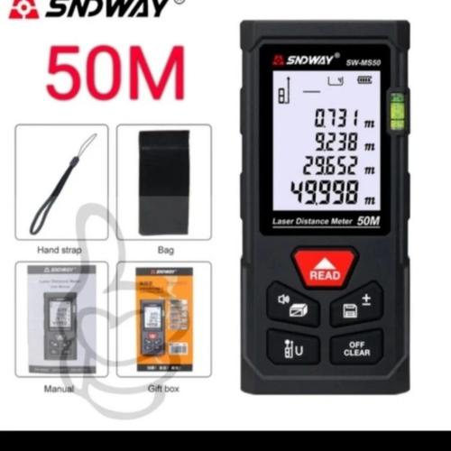 Jual Ori Sndway Mileseey 40m 50m Meteran Laser Distance Jarak Jauh ...