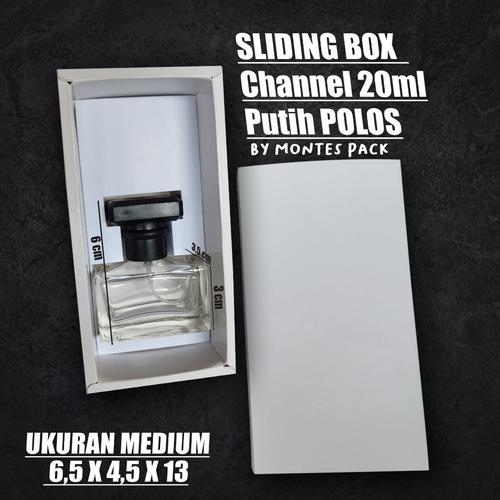 Jual SLIDINGBOX POLOS / fit botol CHANEL 20ML / Box sliding channel ...