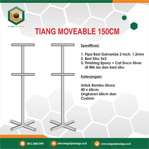 Jual Tiang Rambu Portable Model Kaki X Tinggi 150cm Galvanis - Kota ...