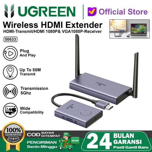 Promo UGREEN Wireless HDMI Video Transmitter Receiver Extender Display ...
