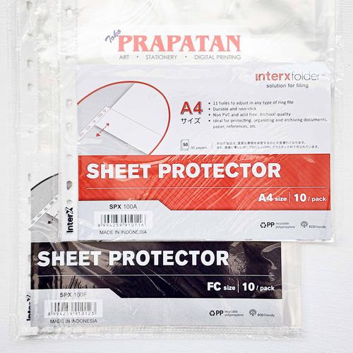 Jual InterX Sheet Protector SPX100 (ISI 10 PER PACK) | Pelindung Kertas ...