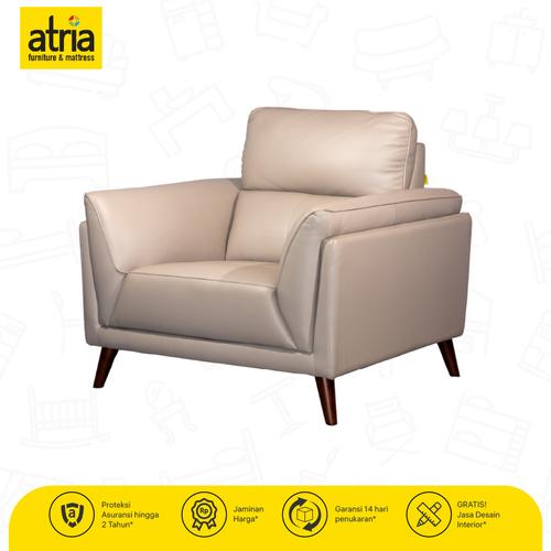 Promo Sofa Atria Brandon 1 Seater Half Leater 104x95x92 #3807 Light ...