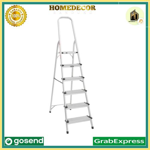 Promo Krisbow Tangga Lipat Aluminium 6 Wide Step / LADDER ALU HANDLE 6 ...