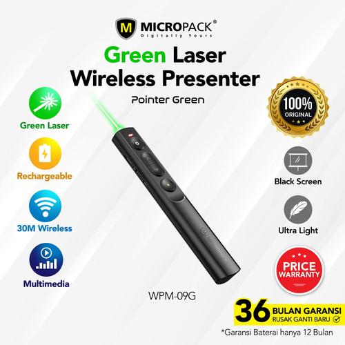 Jual Micropack Wireless Presenter Green Laser WPM-09G - Laser Pointer Green - Kota Surabaya ...