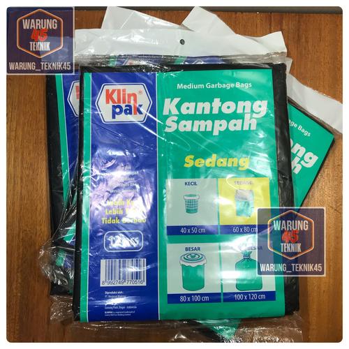 Jual Klinpak - klin pak Plastik Kantong Sampah Sedang 60 x 80 cm isi 12 ...