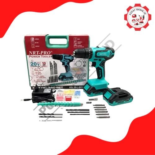 Jual Bor Baterai NRT Pro 340 Set/Bor Cordless NRT Pro 340 DC Set - Kota ...