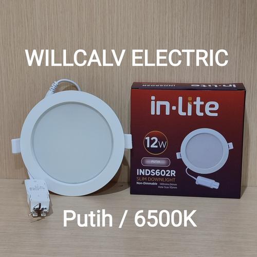 Jual Lampu Downlight Led Inlite INDS602R 12W 5 inchi bulat Inbow putih ...