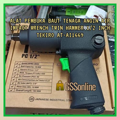 Jual ALAT BUKA BAUT ANGIN TEKIRO AIR IMPACT TWIN HAMMER AT-AI1669 ...
