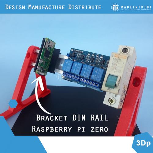 Jual DIN Rail Mounting Raspberry pi ZERO Mount Bracket DIN RAIL pi zero - Putih, ABS - Kab ...