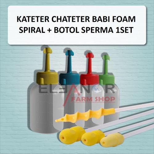 Jual Katheter Alat Inseminasi Buatan Babi + Bottle Semen Botol Sperma ...